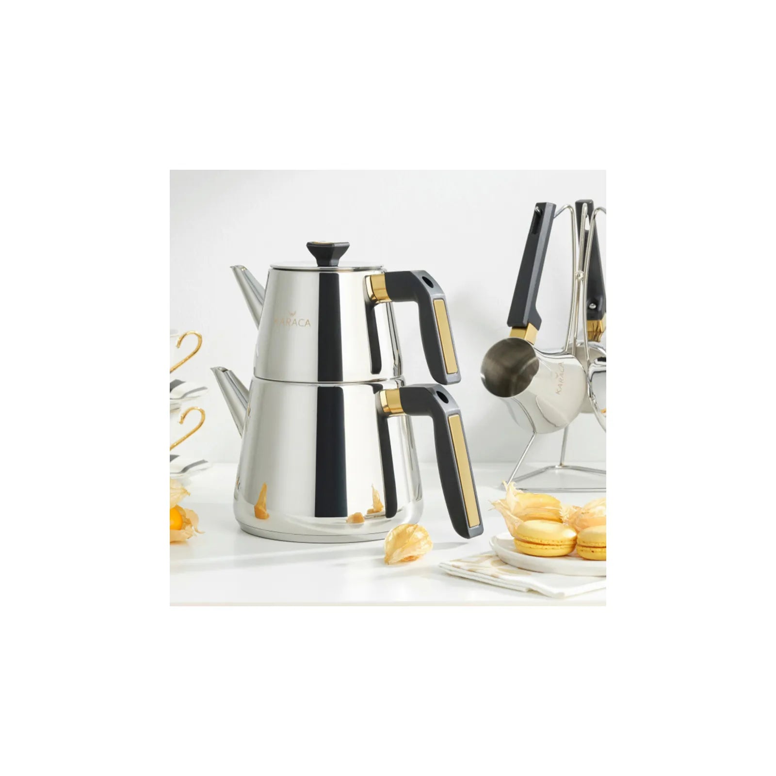 KARACA PİRAMİT ÇAYDANLIK TAKIMI M, SİYAH – Karaca