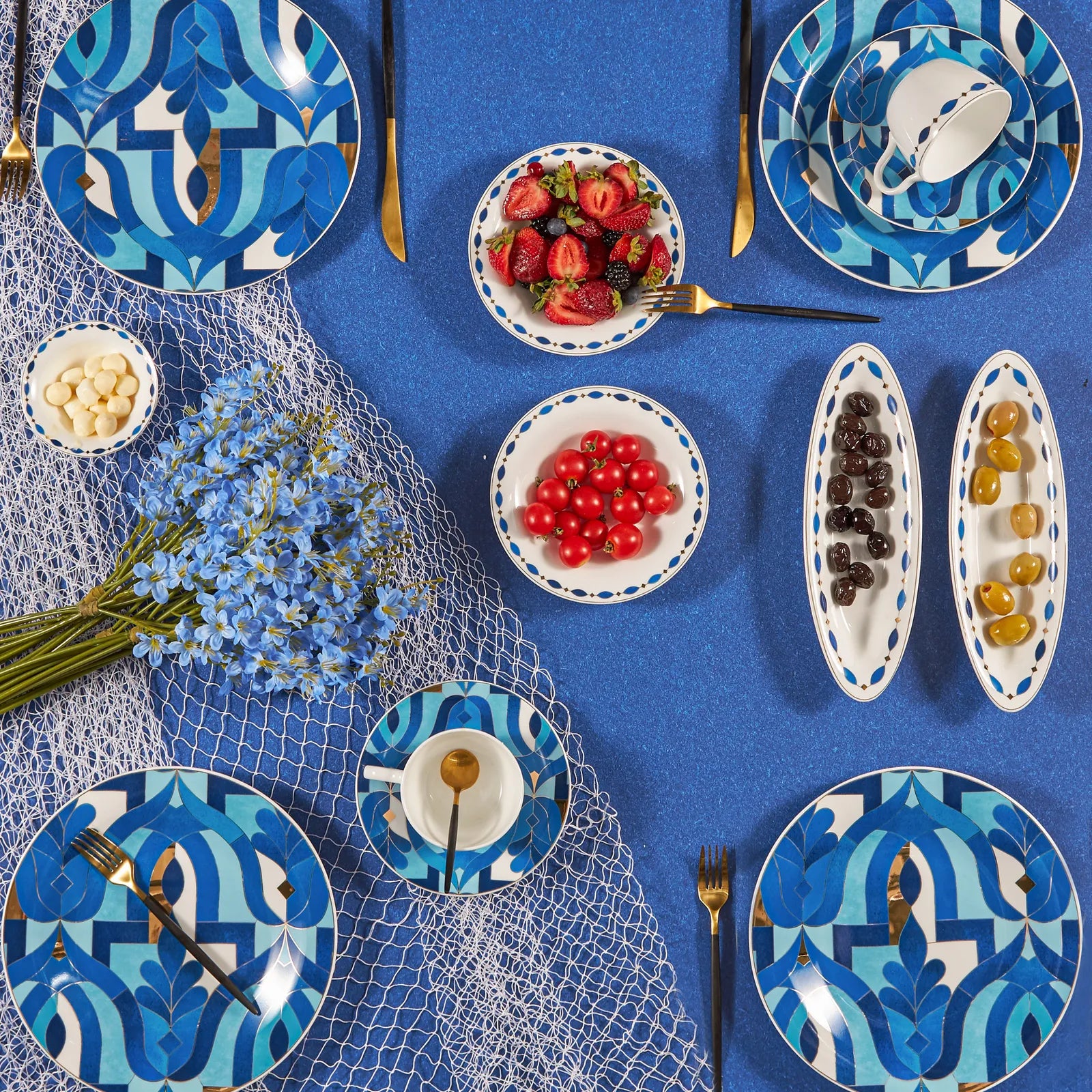 KARACA FINE PEARL AZUR 26 PRÇ KAHV, MAVİ – Karaca